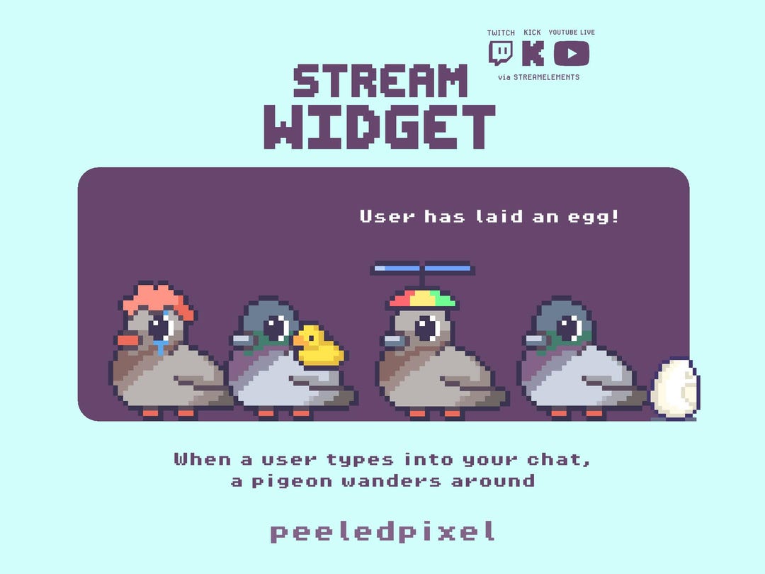 Pigeon Audience Widget | Interactive Widget for Twitch, Kick, Youtube ...