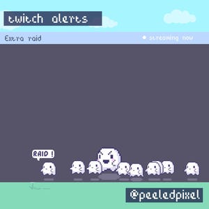 Ghost Twitch Raid Alert Pack | Cute Animated Pixel Ghost Bundle ...