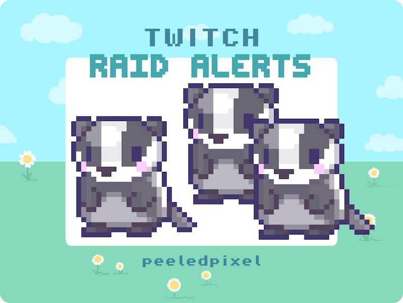 Badger Twitch Raid Alert Pack | Stream Animal Overlay Assets | 3x ...