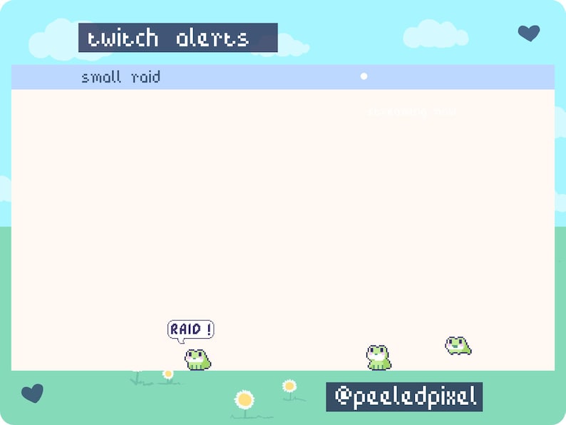 Frog Twitch Raid Alert Pack | Cute Animated Pixel Frog Bundle | Stream ...