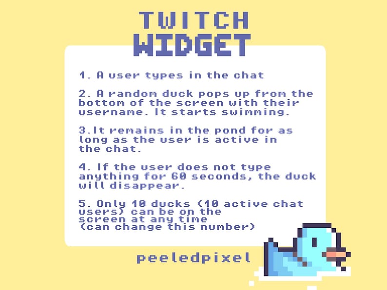 Swimming Duck Pond Audience Widget | Interactive Widget for Twitch ...