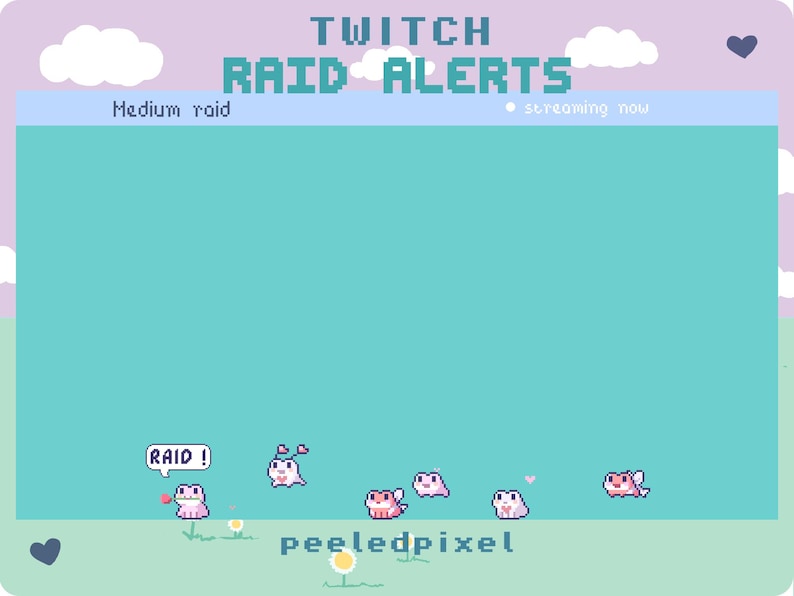Valentines Frog Twitch Raid Alert Pack | Animated Pixel Frog Bundle ...