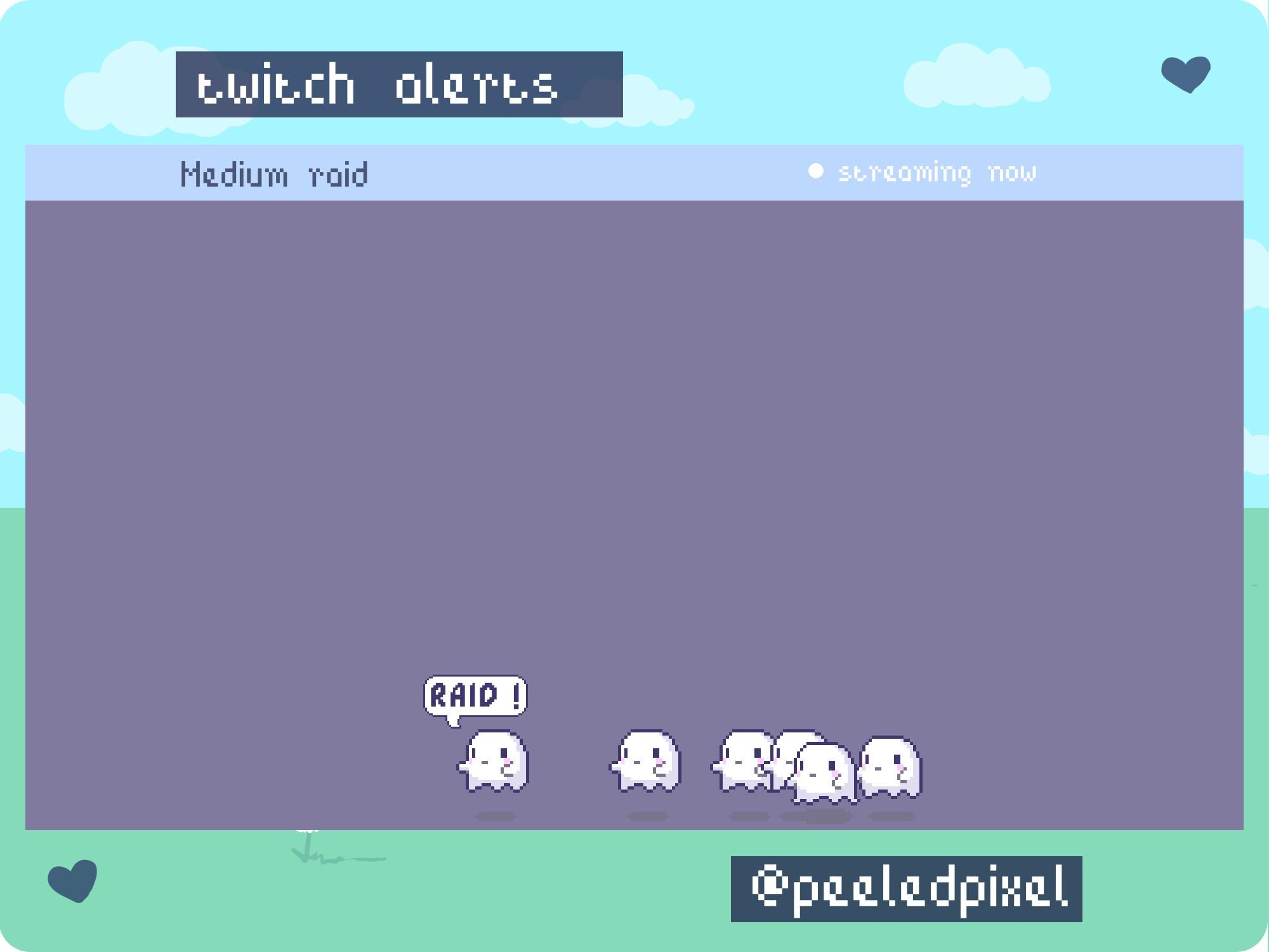 Ghost Twitch Raid Alert Pack | Cute Animated Pixel Ghost Bundle ...