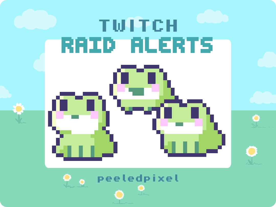 Frog Twitch Raid Alert Pack | Cute Animated Pixel Frog Bundle | Stream ...