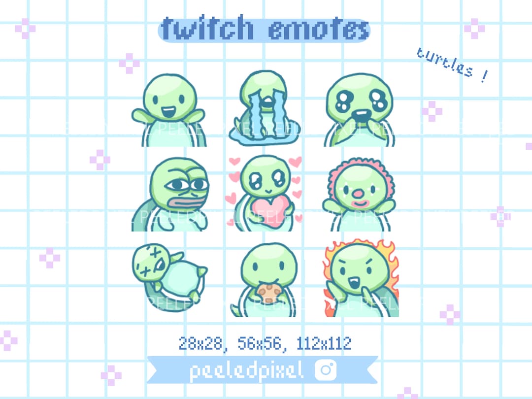 Turtle Emotes for Twitch/youtube/discord - Etsy