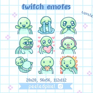 Turtle Emotes for Twitch/youtube/discord - Etsy