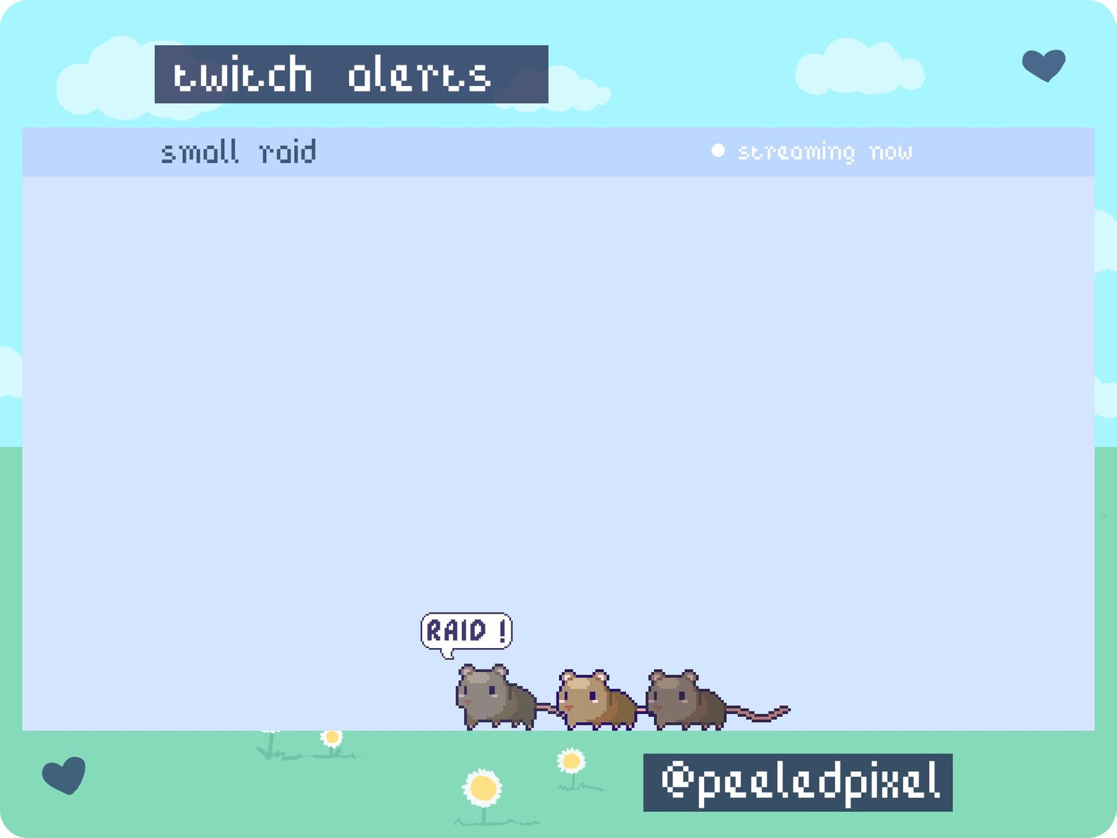 Rat Twitch Raid Alert Pack | Cute Animated Pixel Rat Bundle | Stream ...