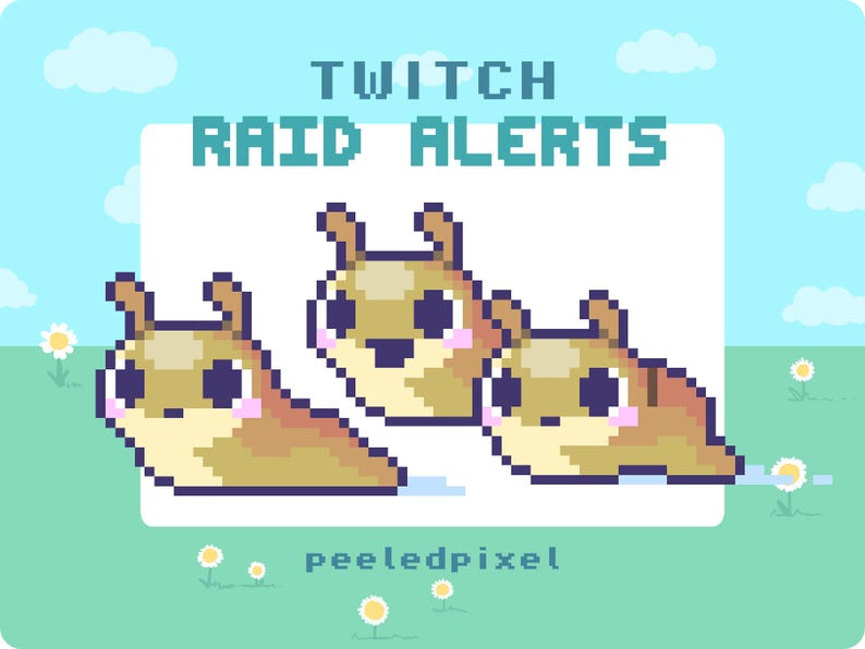 Pixel Slug Twitch Raid Alerts: Stream Overlay Bundle (3x .WEBM Files ...