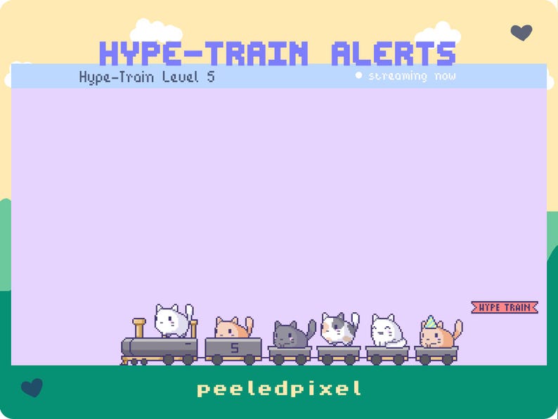 Cat Hype Train Alert Pack | Animated Pixel Cat Bundle | Stream Animal ...