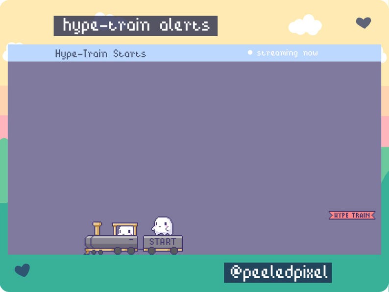 Ghost Hype Train Alert Pack | Cute Animated Pixel Ghost Bundle | Stream Animal Raid Overlay ...