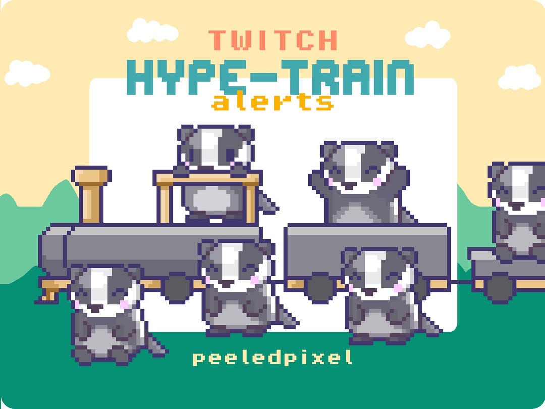 Badger Hype Train Alert Pack | Animated Pixel Dinosaur Bundle | Stream ...