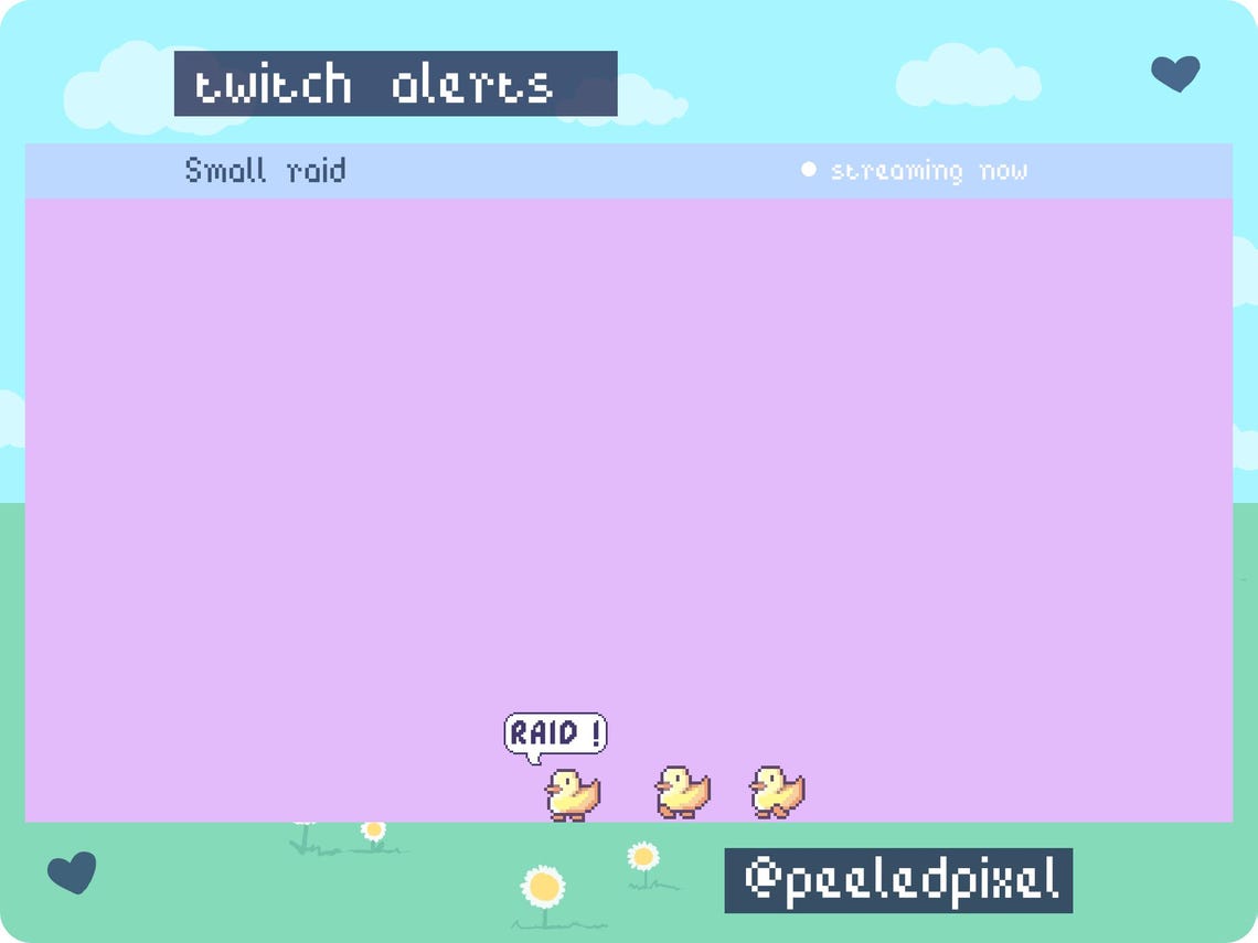 Duck Twitch Raid Alert Pack | Cute Animated Pixel Duck Bundle | Stream ...