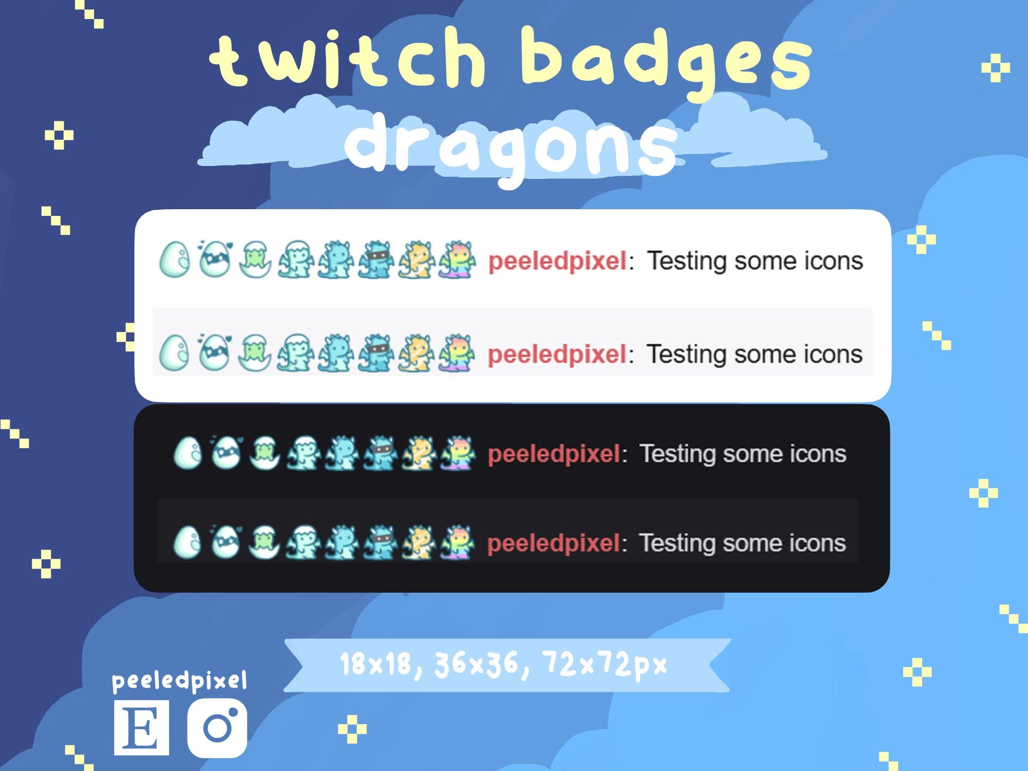Dragon Badges for Twitch/youtube/discord | Bit Badges | Twitch Sub ...