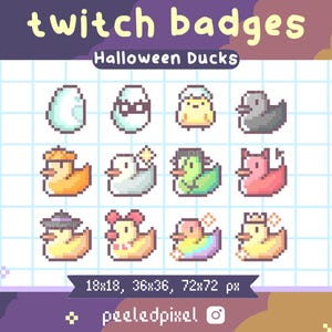 Halloween Duck Badges for Twitch/youtube/discord | Bit Badges | Twitch ...
