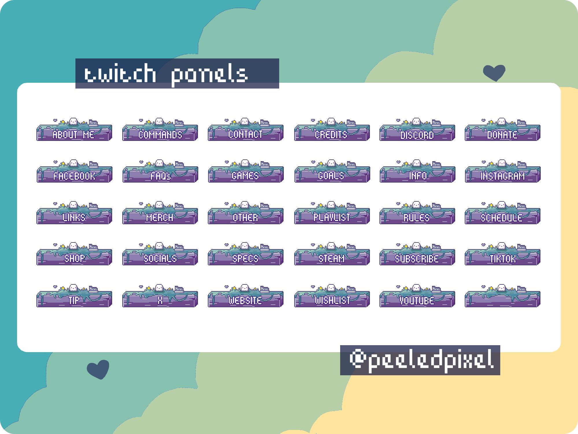 Ghost Twitch Panels for Streamers - Instant Download/ready to Use PNG ...