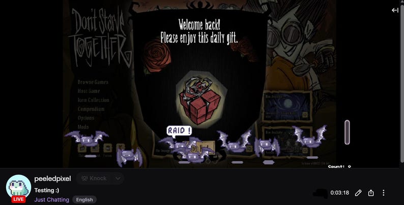 Bat Twitch Raid Alert Pack | Cute Animated Pixel Bat Bundle | Stream ...