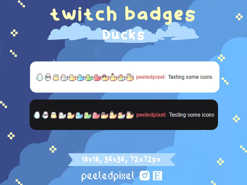 Duck Badges for Twitch/youtube/discord | Bit Badges | Twitch Sub Badges ...