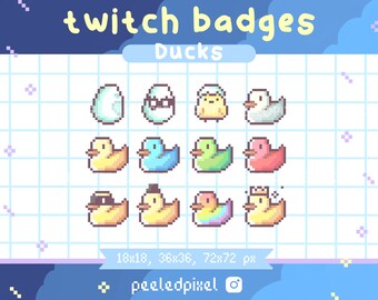 Duck Stream Badges for Twitch / Youtube / Discord Bit Badges Sub Badges ...
