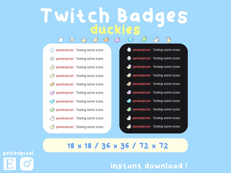 Duck Badges for Twitch/youtube/discord Bit Badges Twitch Sub Badges ...
