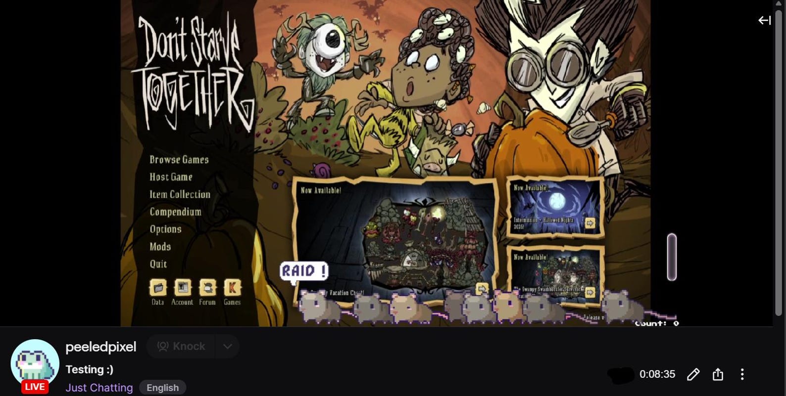 Rat Twitch Raid Alert Pack | Cute Animated Pixel Rat Bundle | Stream ...