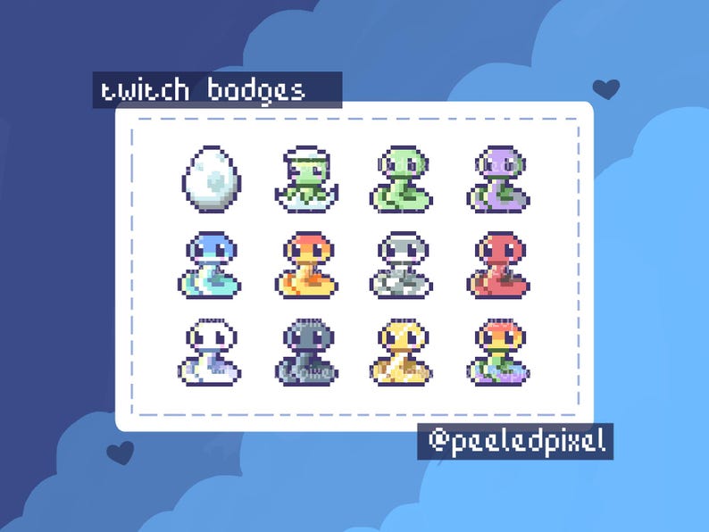 Snake Badges (pixel) for Twitch/discord | Bit Badges | Twitch Sub ...