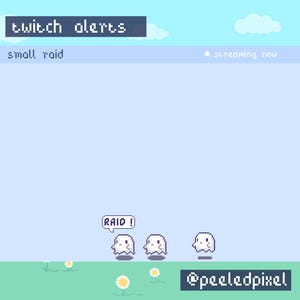 Ghost Twitch Raid Alert Pack | Cute Animated Pixel Ghost Bundle ...