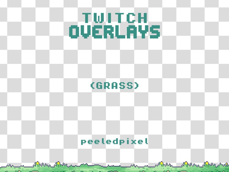 Grass Overlay Pack | Cute Static & Animated Overlay Bundle | Stream ...