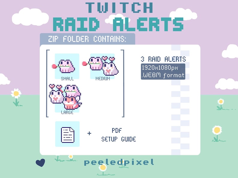 Valentines Frog Twitch Raid Alert Pack | Animated Pixel Frog Bundle ...