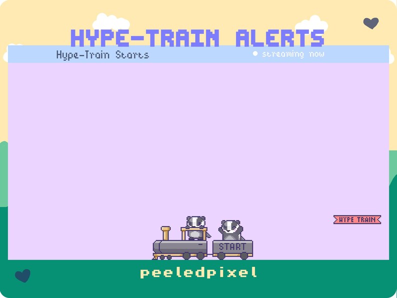 Badger Hype Train Alert Pack | Animated Pixel Dinosaur Bundle | Stream ...