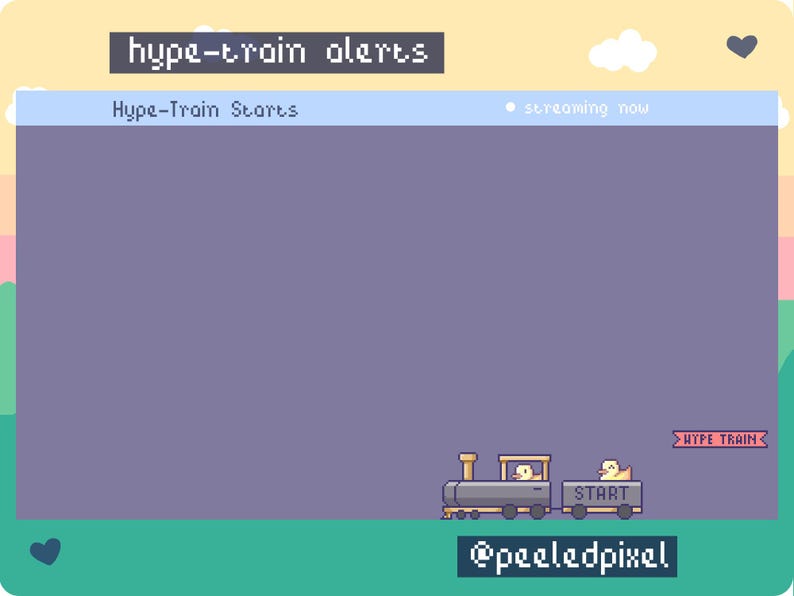 Duck Hype Train Alert Pack | Cute Animated Pixel Duck Bundle | Stream ...