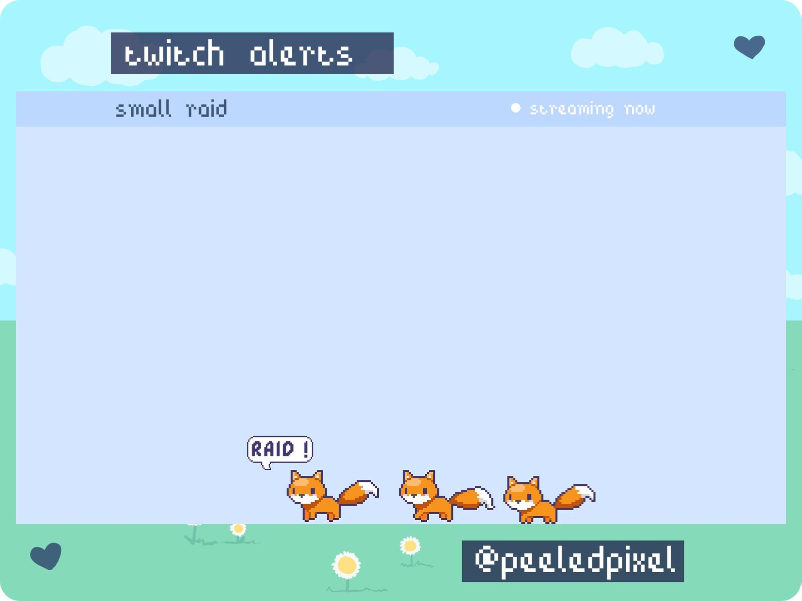 Fox Twitch Raid Alert Pack | Cute Animated Pixel Fox Bundle | Stream ...