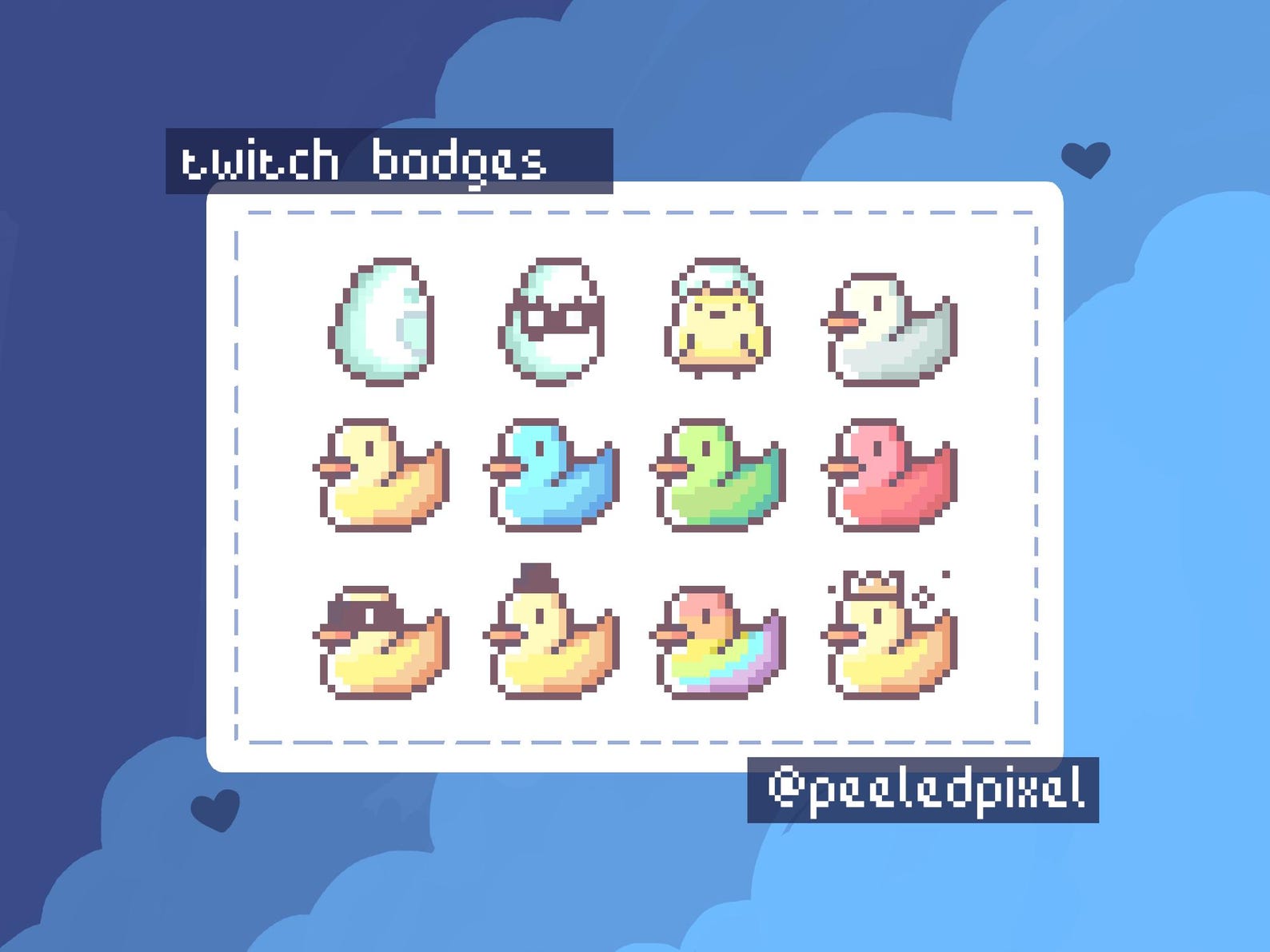 Duck Badges for Twitch/youtube/discord | Bit Badges | Twitch Sub Badges ...