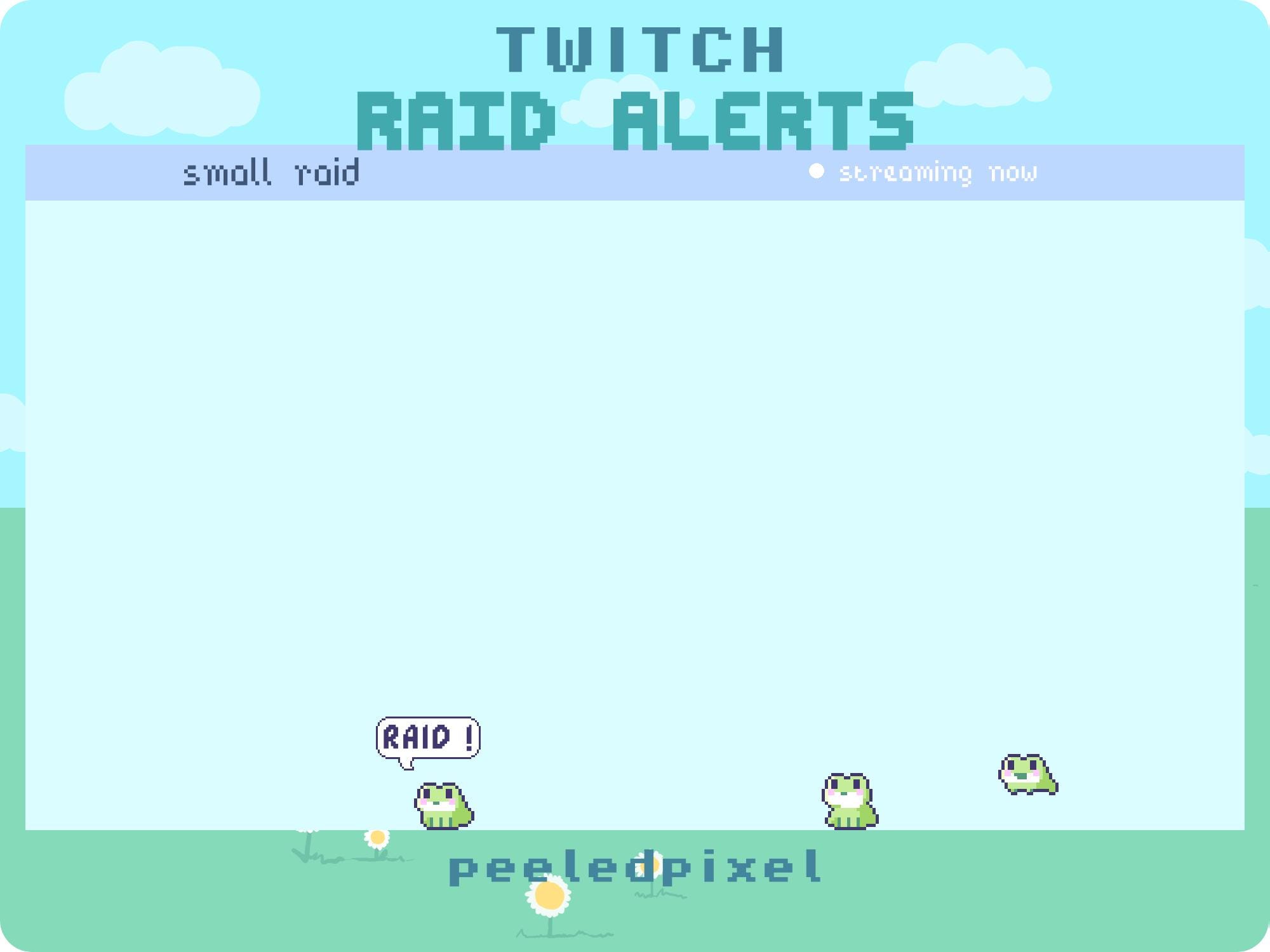 Pixel Frog Alert Bundle | Twitch Raid Pack | Animated Overlay Assets ...