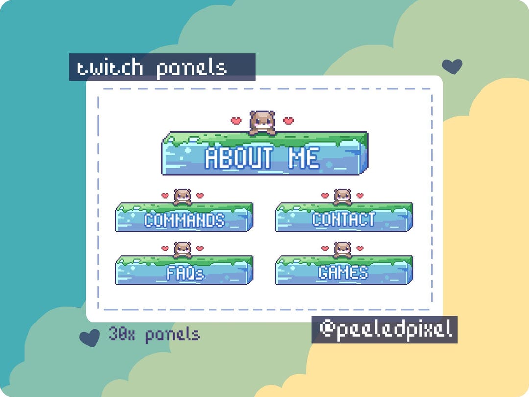 Otter Twitch Panels for Streamers - Instant Download/ready to Use PNG ...