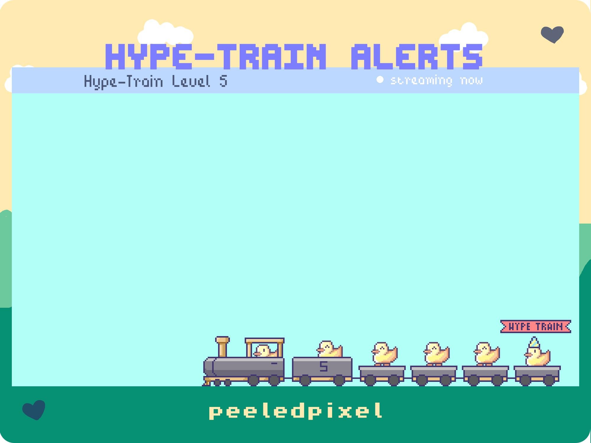 Duck Hype Train Alert Pack | Cute Animated Pixel Duck Bundle | Stream ...