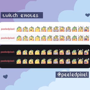 Mango Emotes X 12 for Twitch & Discord Emote | Mango Twitch Emote Pack ...