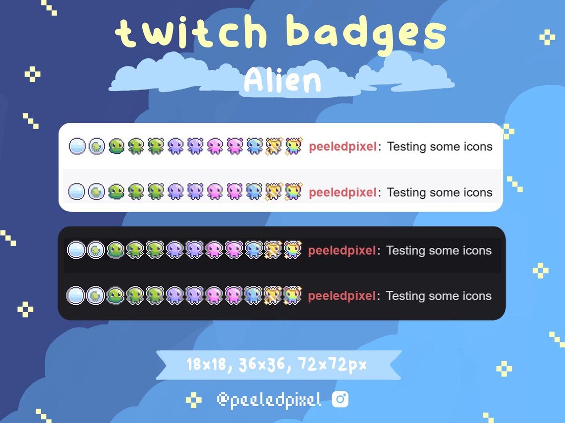 Alien Badges for Twitch/youtube/discord | Bit Badges | Twitch Sub ...