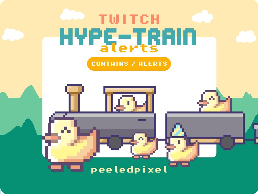 Duck Hype Train Alert Pack | Cute Animated Pixel Duck Bundle | Stream ...