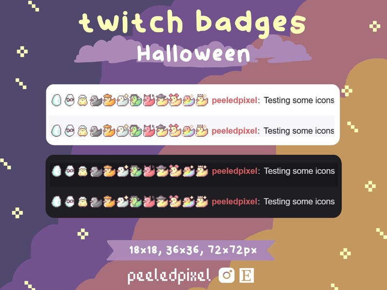 Halloween Duck Badges for Twitch/youtube/discord | Bit Badges | Twitch ...