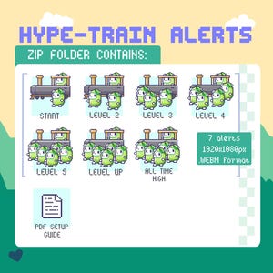 Lime Hype Train Alert Pack | Animated Pixel Lime Bundle | Stream Fruit ...