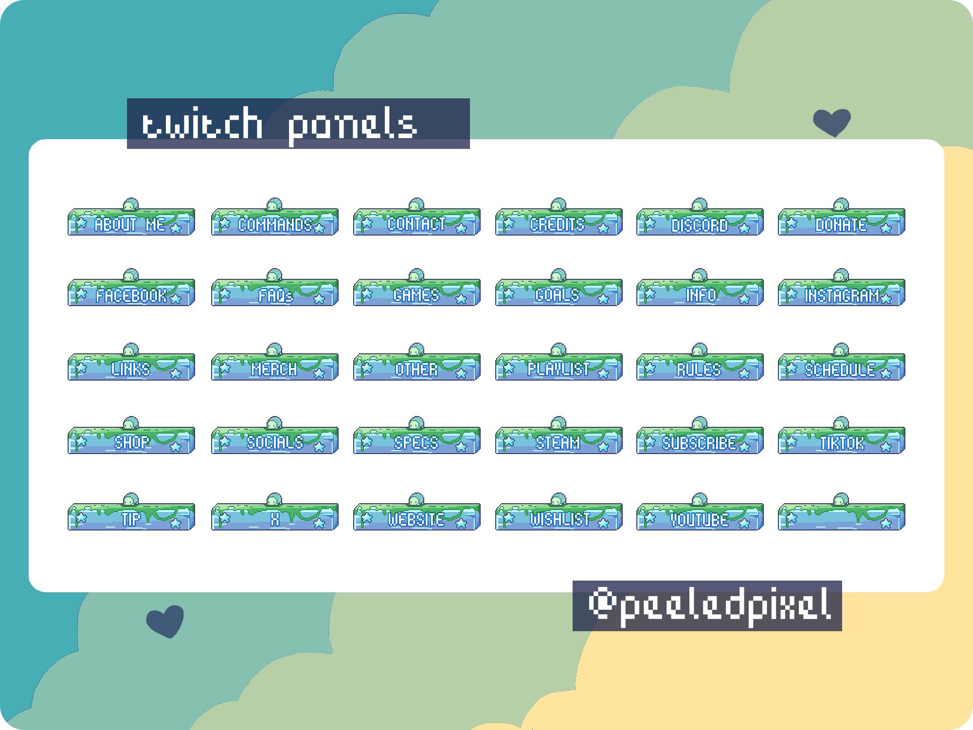 Turtle Twitch Panels for Streamers - Instant Download/ready to Use PNG ...
