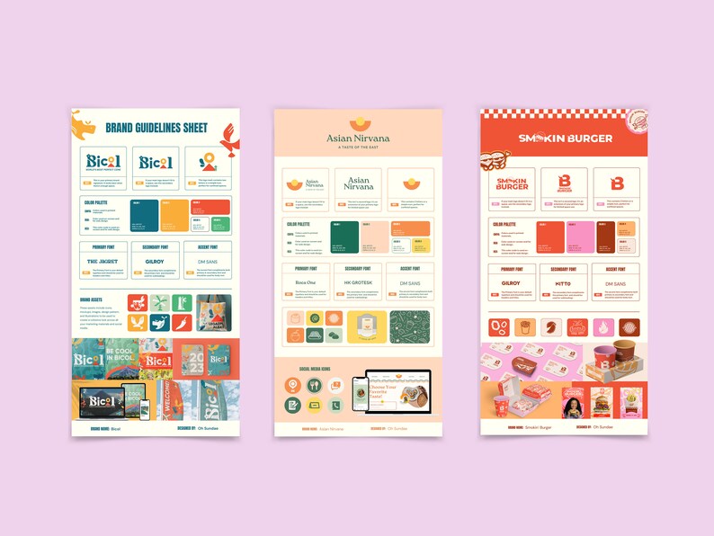 Brand Kit for Logo & Brand Designers, One Page Brand Guidelines With ...