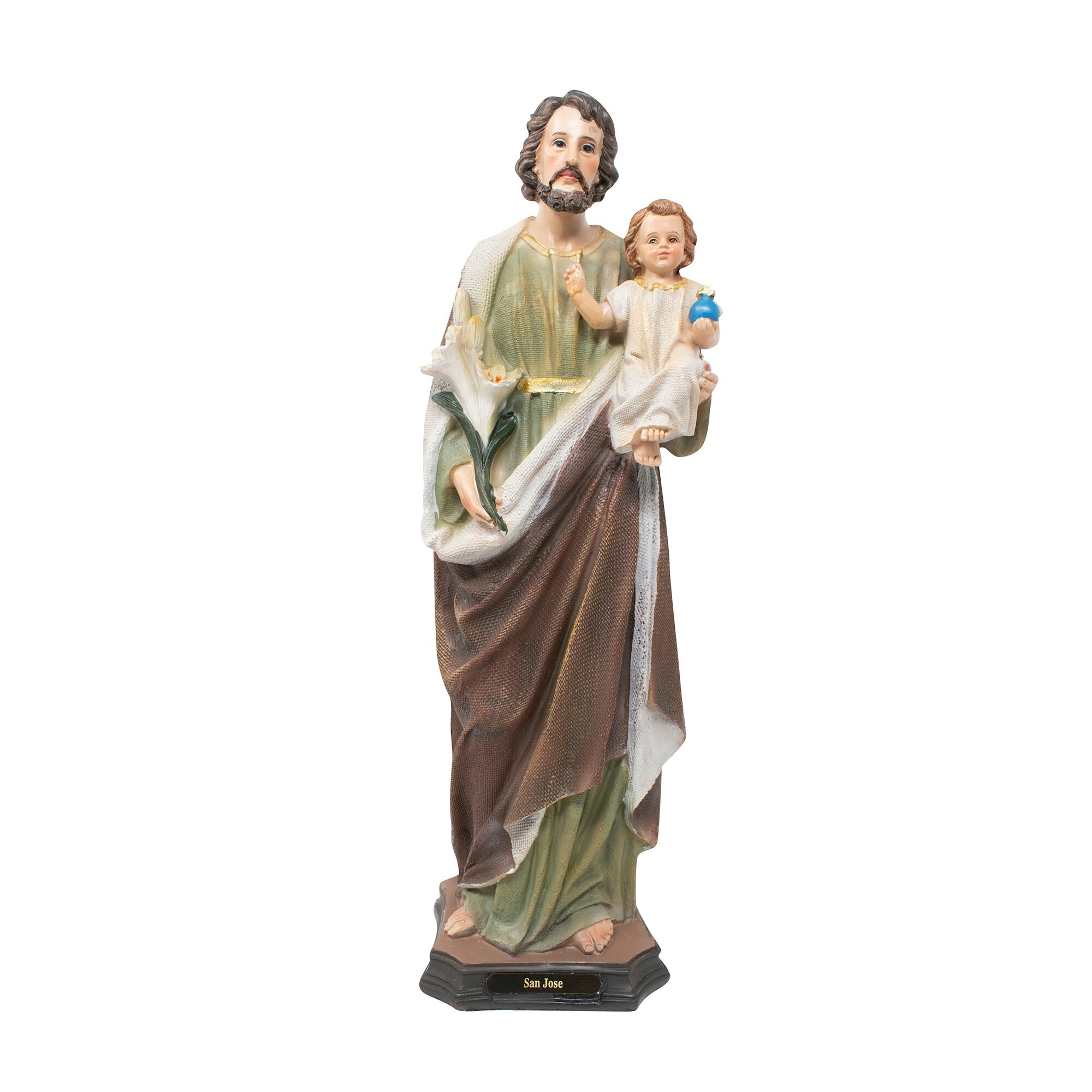 Mrcjsales St. Joseph Canvas Resin Statue Multiple Sizes Sacred Home ...