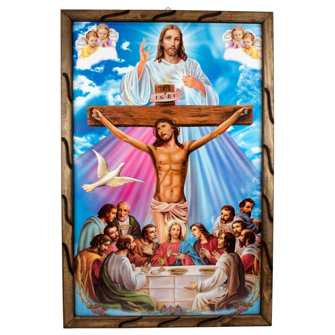 Last Supper With Cross & Divine Mercy | Última Cena Con Cruz Y Divina ...