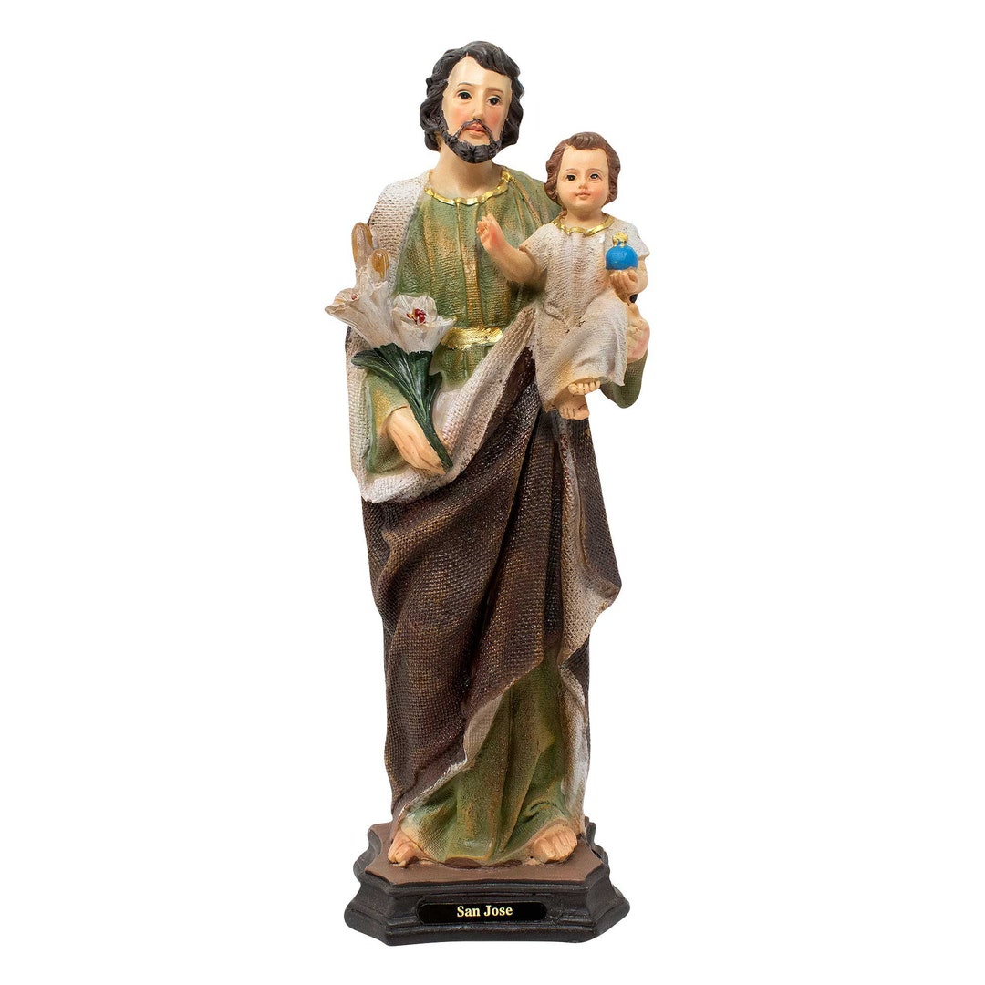 Mrcjsales – St. Joseph Canvas Resin Statue | Multiple Sizes | Sacred ...
