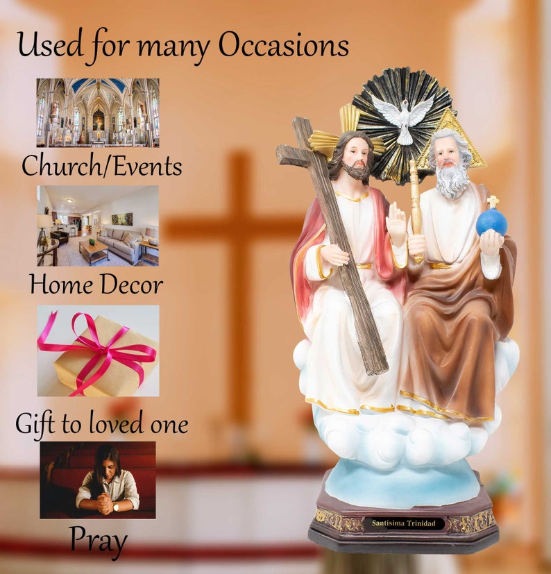 The Holy Trinity Statue Multiple Sizes Resin Craftsmanship Ideal for ...