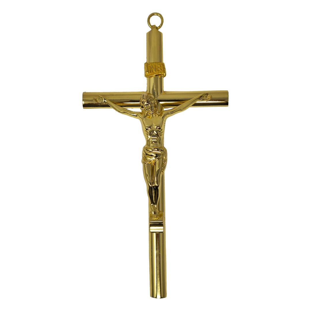Mrcjsales Crucifix Gold Hang Elegant Metal Cross for Home, Church ...