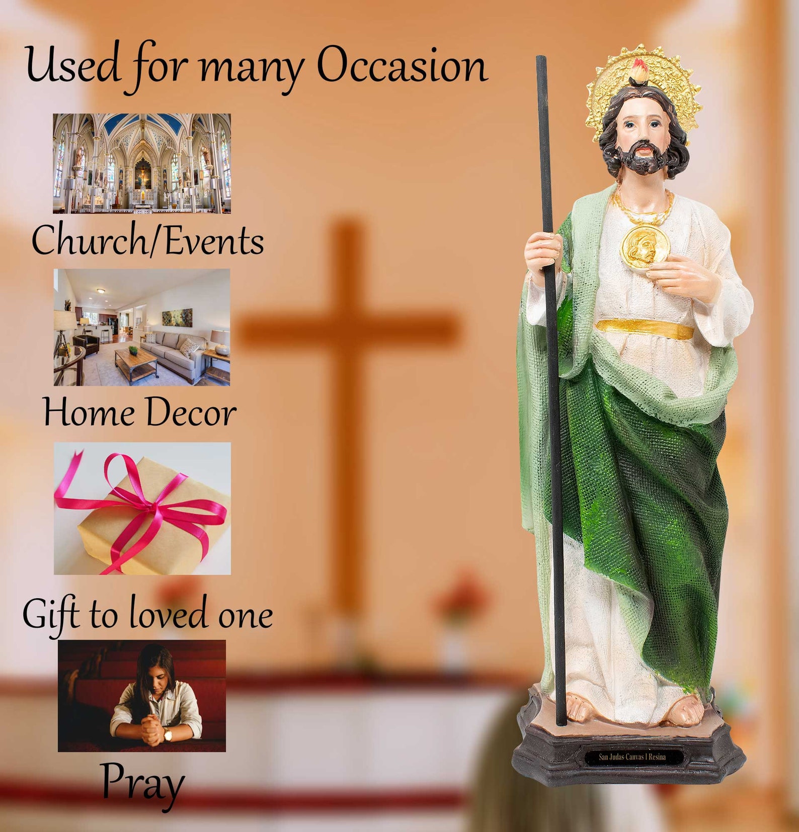 Mrcjsales – St. Judas Canvas Resin Statue | Multiple Sizes | Elegant ...