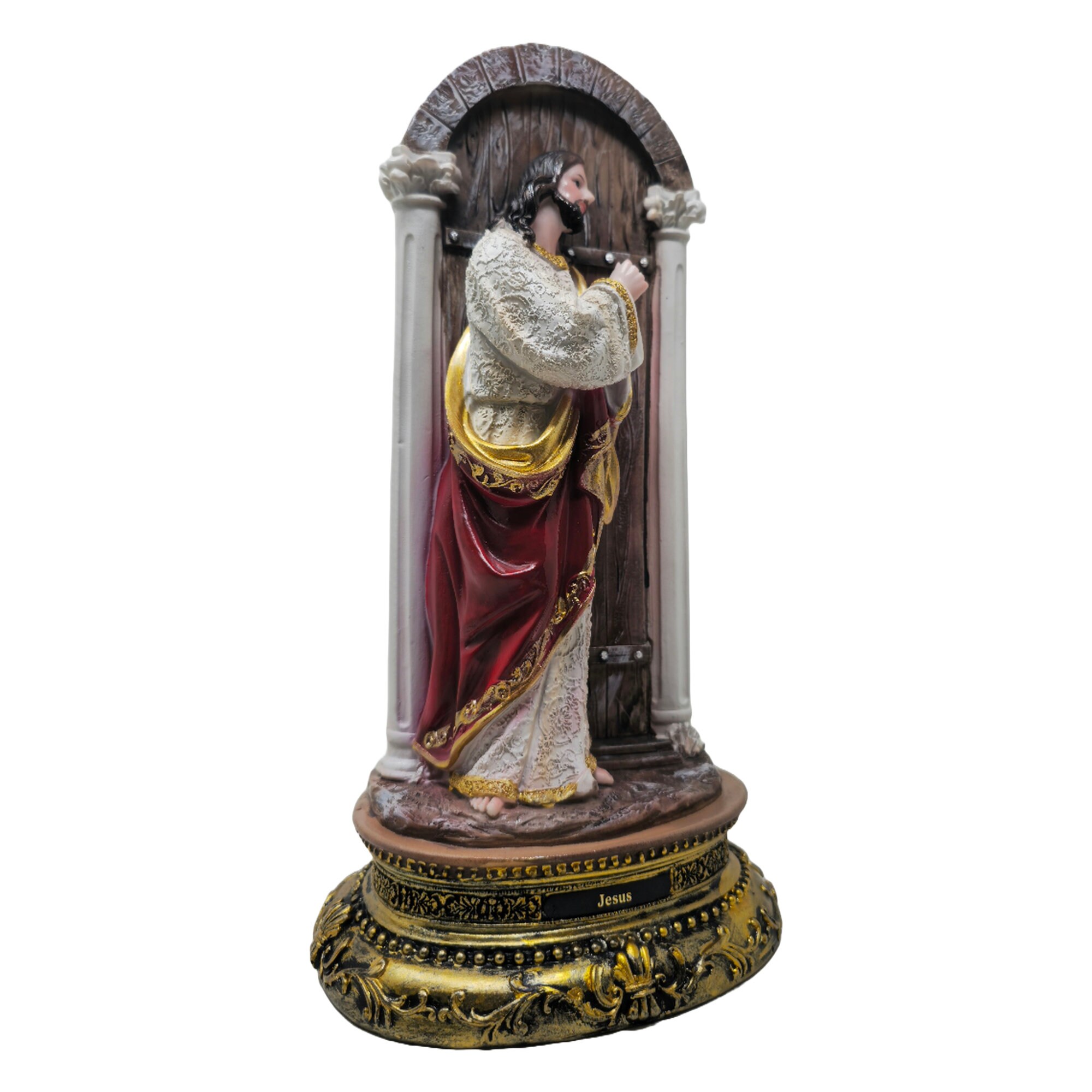 Jesus Christ Knocking on the Door Statue | 12" Resin Religious Figurine ...