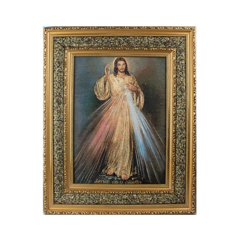 Mrcjsales: Divine Mercy Cloth Frame Elegant Double Frame Religious Home ...